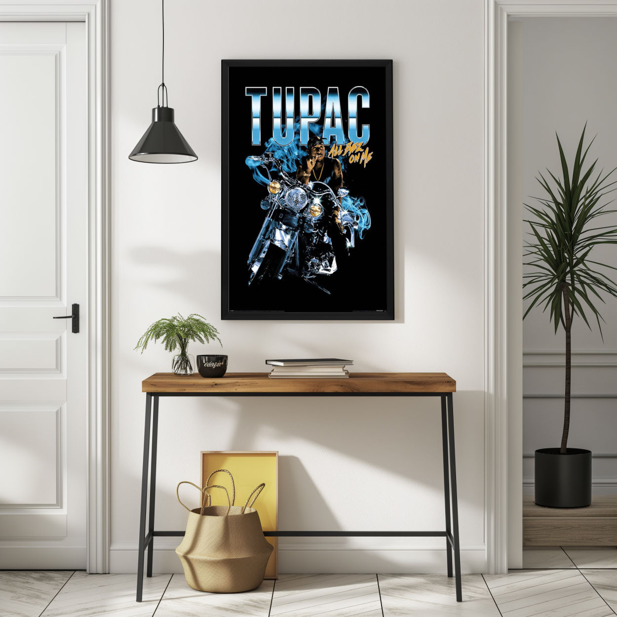 "Tupac - Motorcycle" Framed Poster – Galerezo