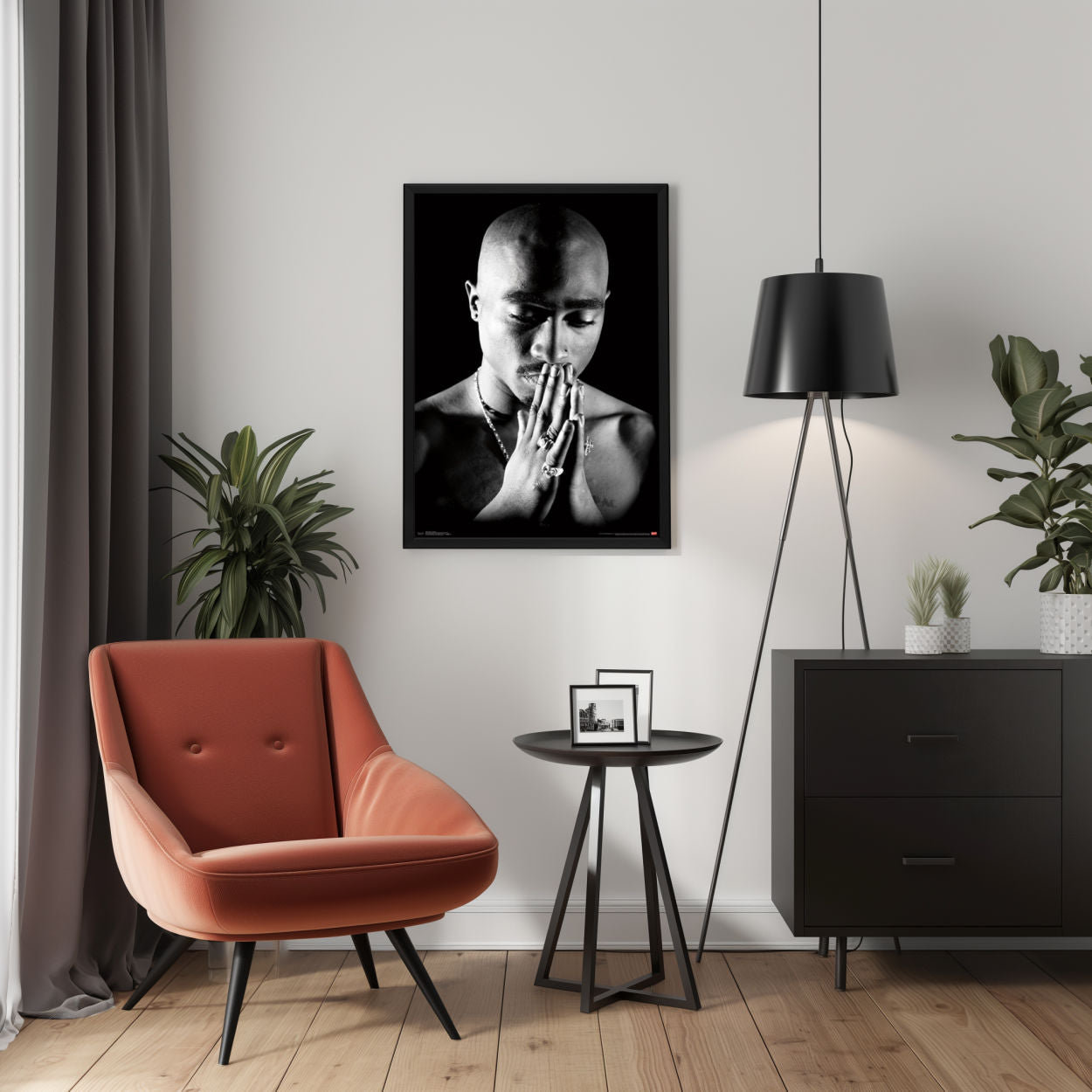 "Tupac - Praying" Framed Poster – Galerezo